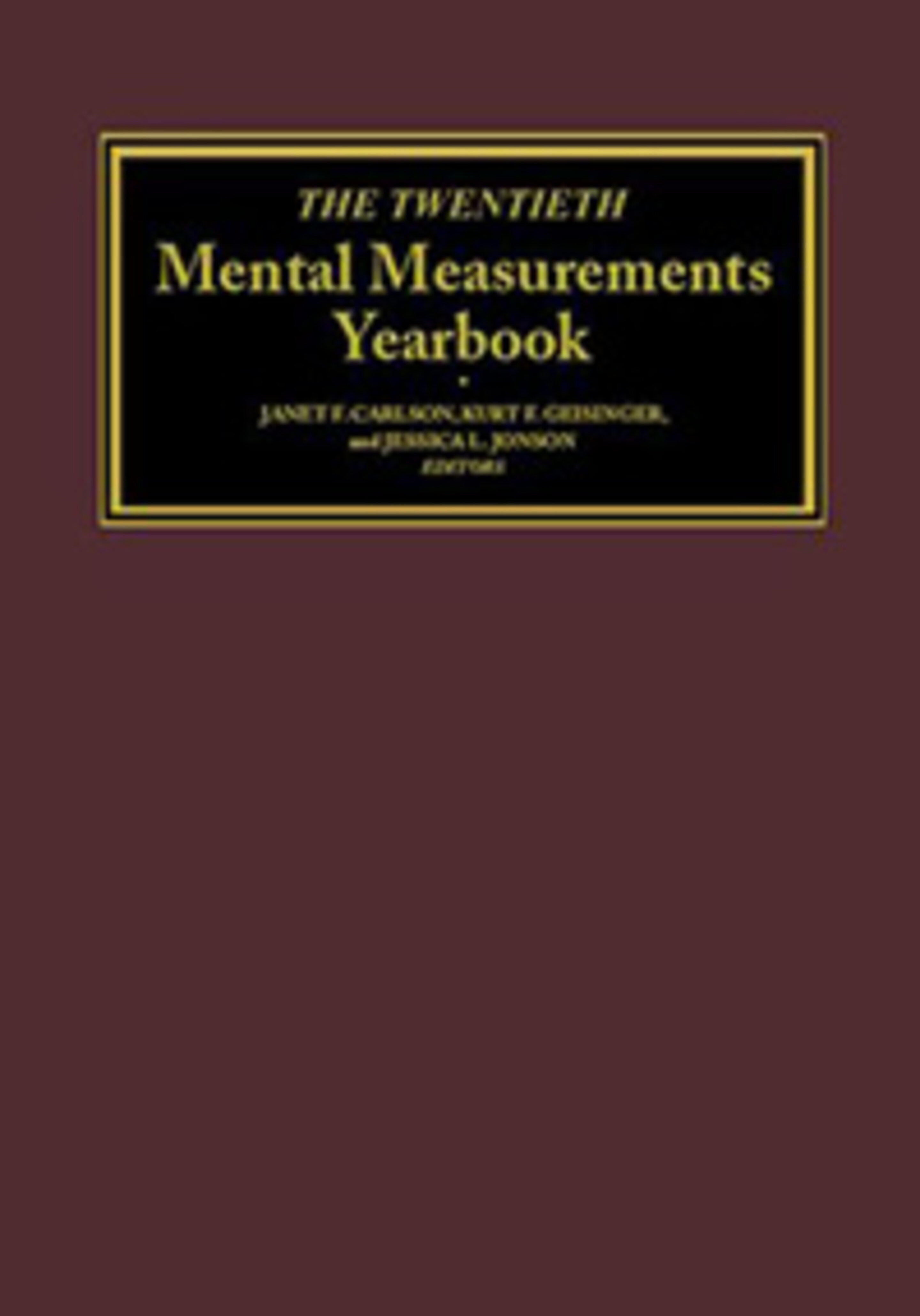 Mental Measurements Yearbook | Buros Center for Testing | Nebraska