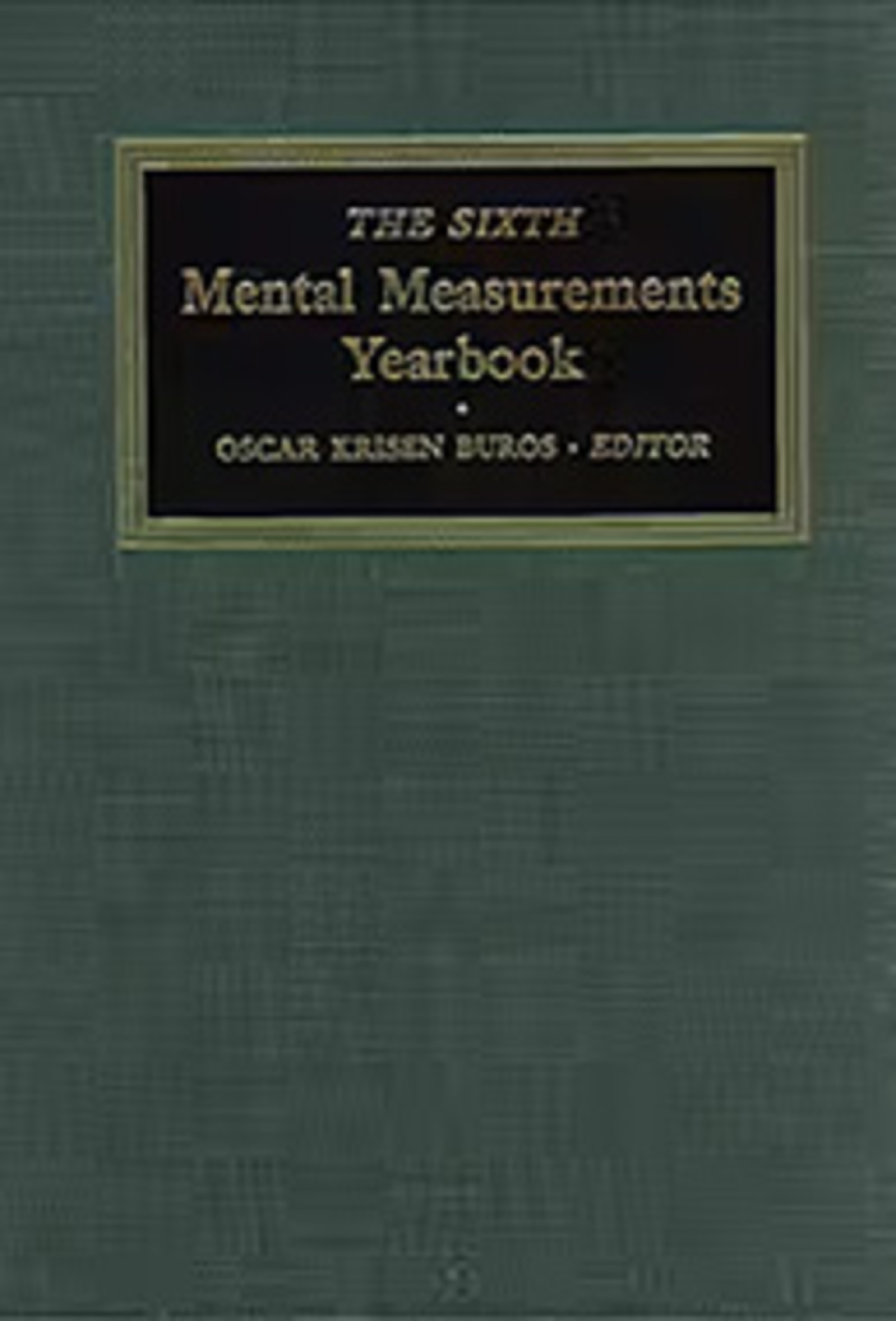 Mental Measurements Yearbook | Buros Center for Testing | Nebraska